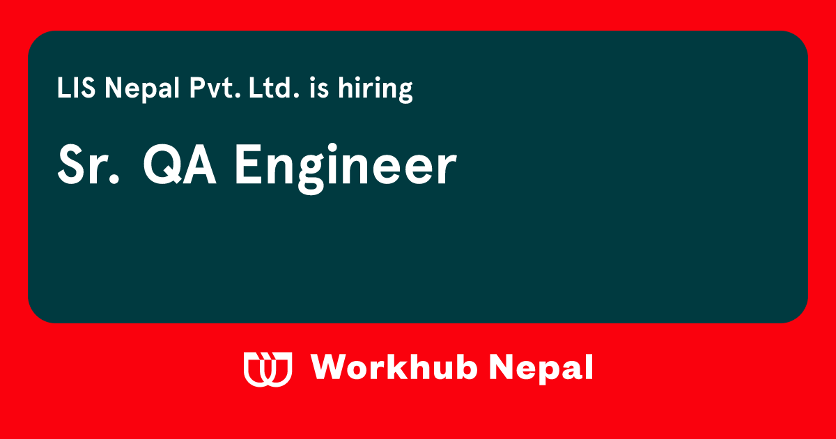 Sr. QA Engineer