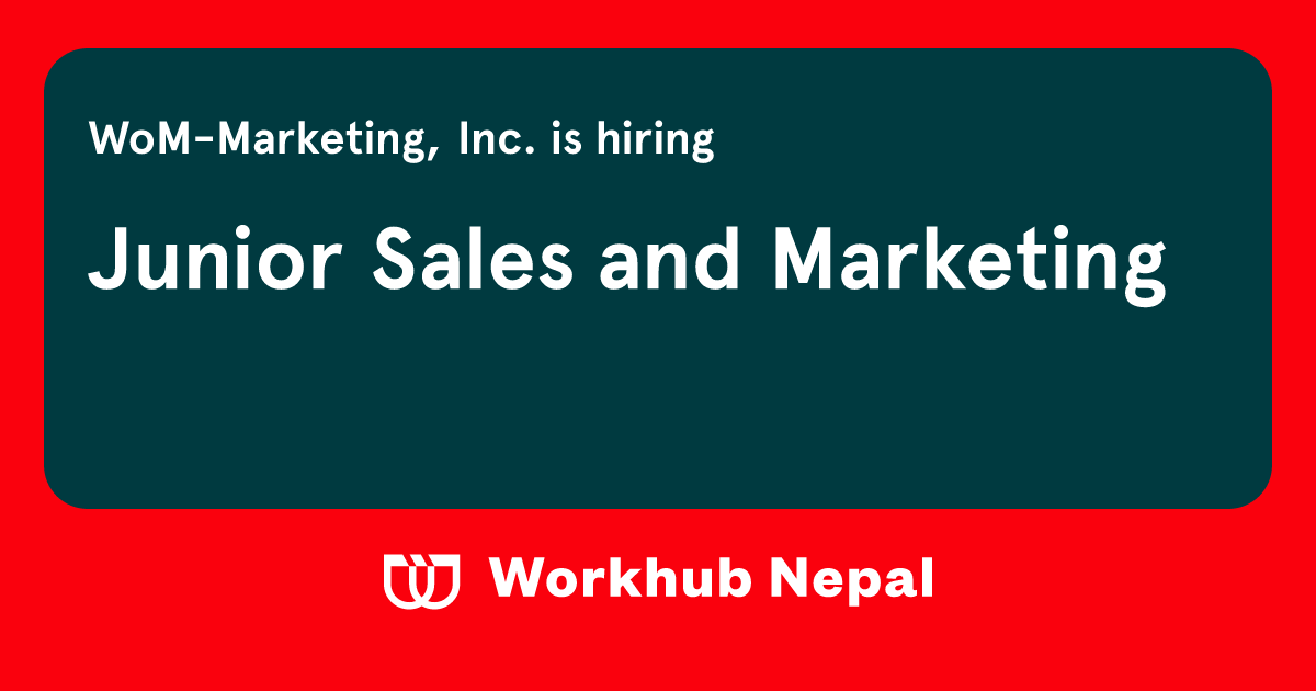 Junior Sales and Marketing